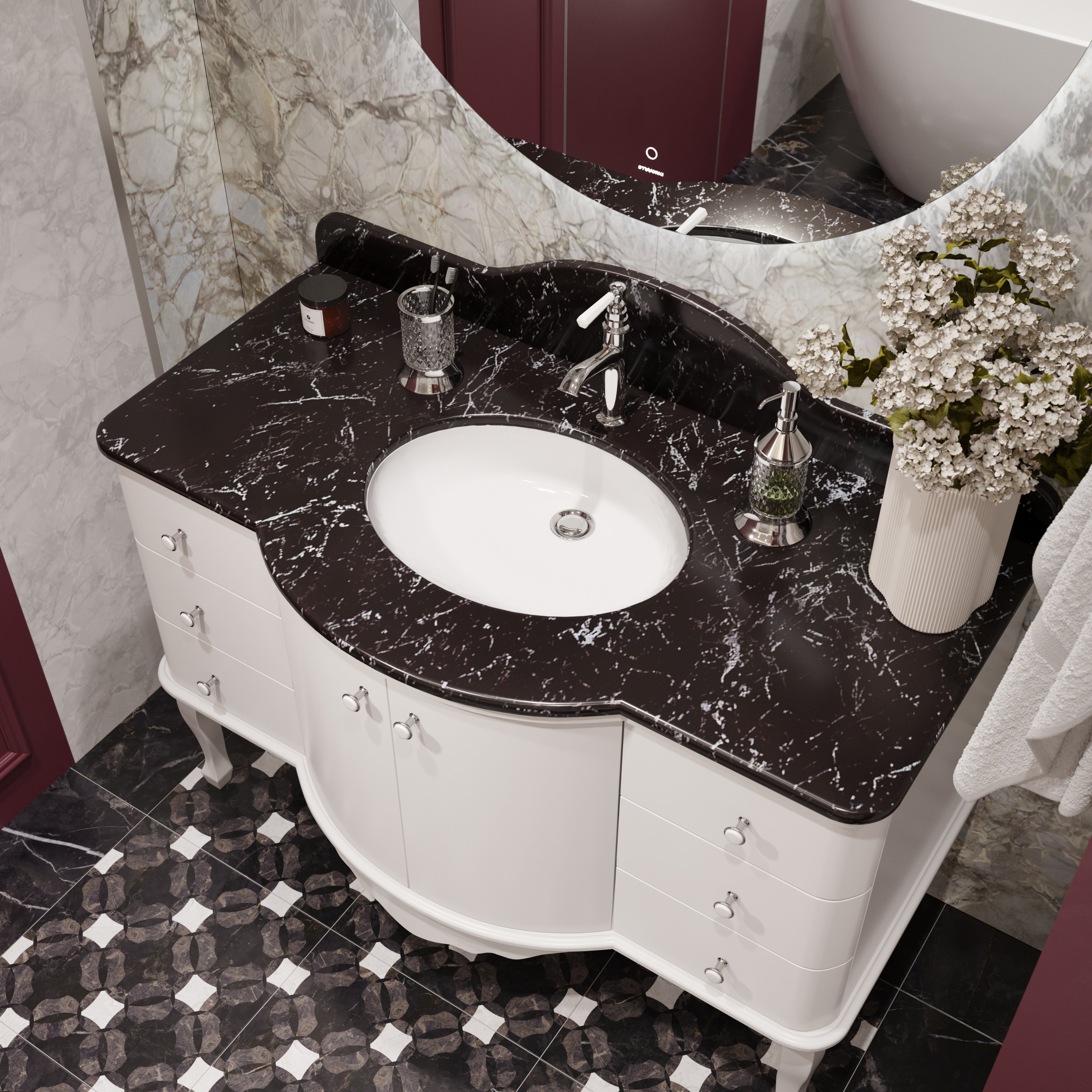 Мебельная раковина STWORKI Siena Marble 124 по цене от производителя (код: 594680) - купить на ...